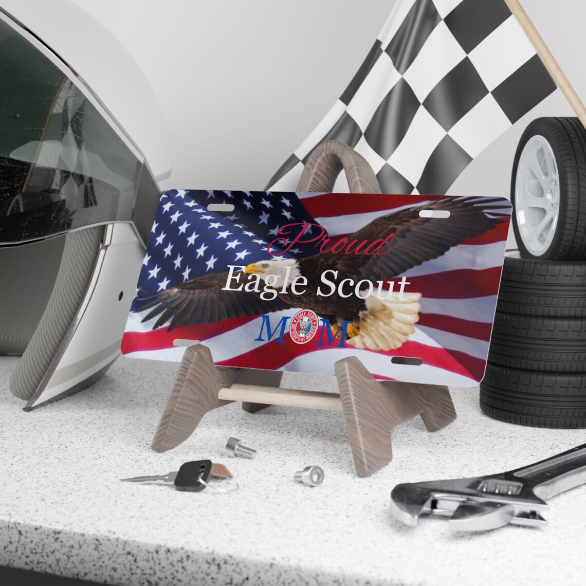 Proud Eagle Scout Mom, Eagle Scout License Plate, Vanity Plate - Etsy