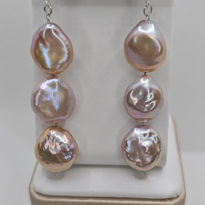 Baroque Pearl Earrings - Etsy