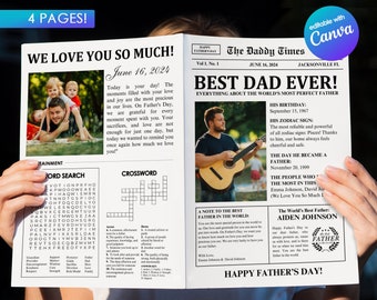 Mothers Day Newspaper Template, Mothers Day Gift Personalized, Mothers ...