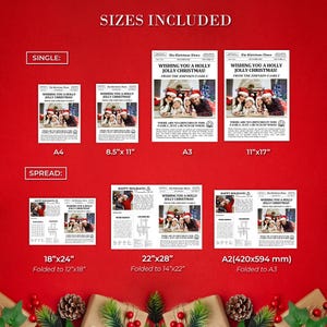 Christmas Newspaper Template, Editable Christmas Card Template, Holiday ...