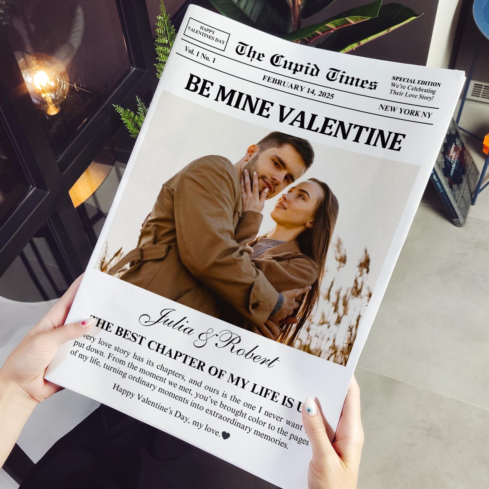 Valentine's Day Newspaper Template: Editable Cupid Design (canva ...