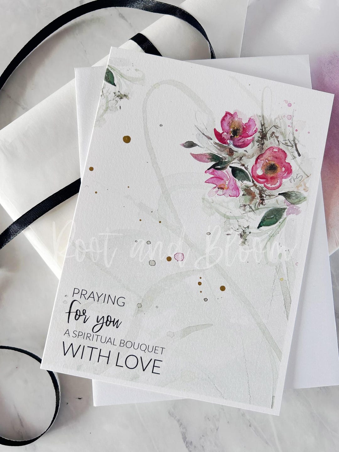 Spiritual Bouquet Card / Catholic Spiritual Bouquet / Catholic Greeting ...