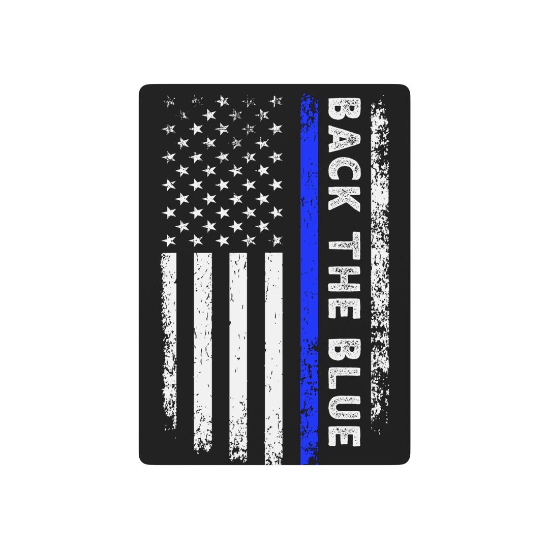 Playing Cards, Thin Blue Line Back the Blue American Flag Poker Cards ...