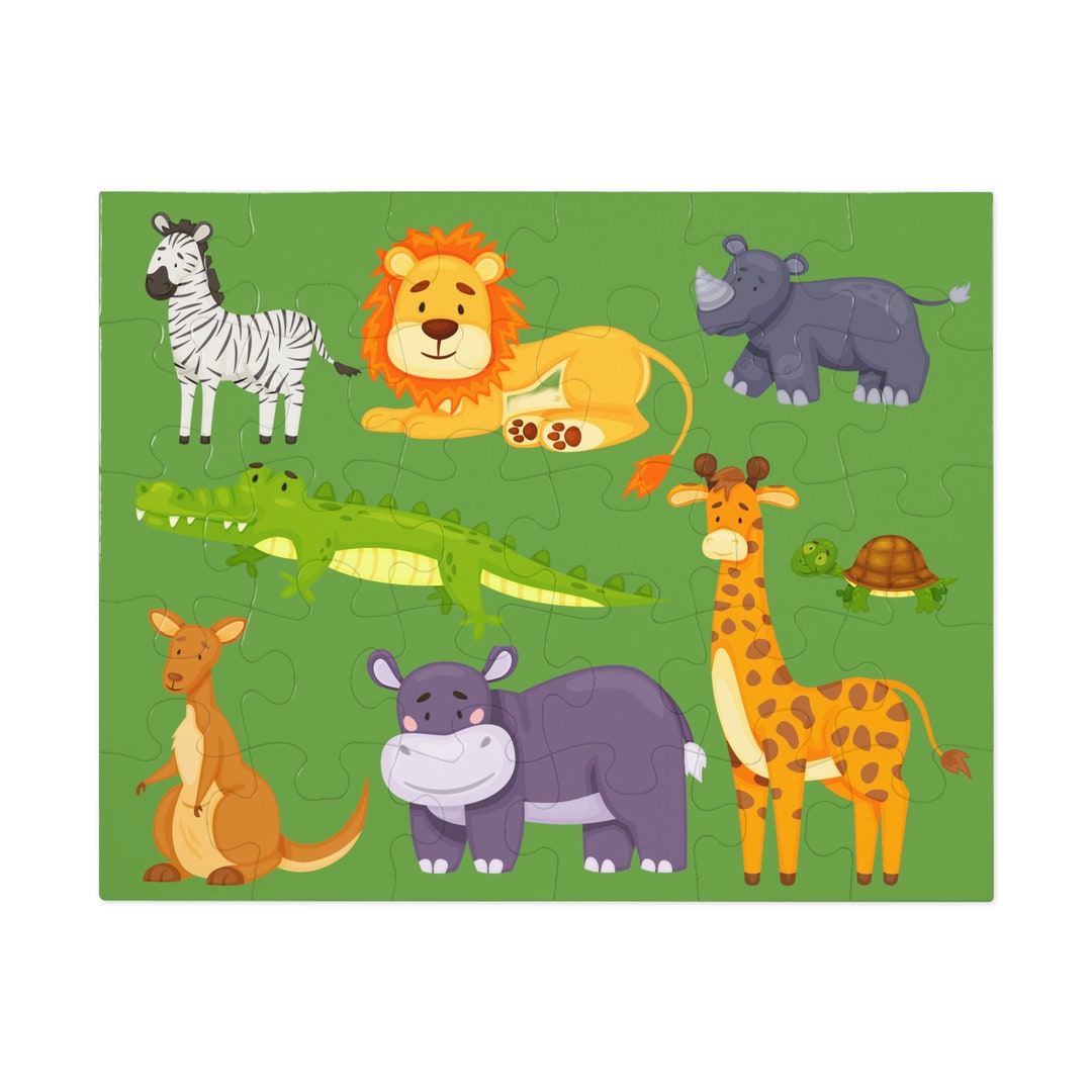 Jigsaw Puzzle, Zoo Animals Puzzle, 30 Piece Jigsaw Puzzle, Kids Puzzle ...