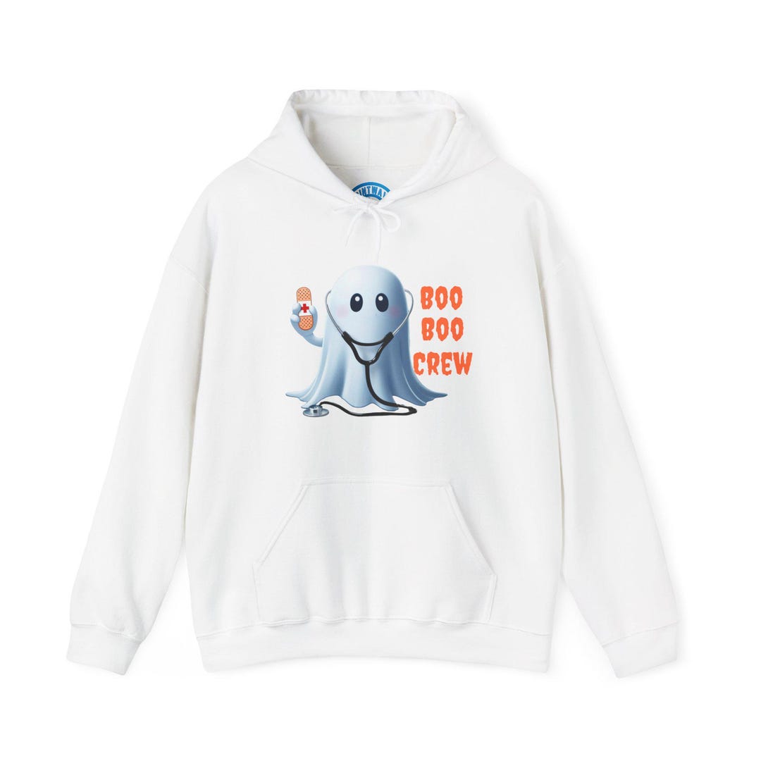 Ghost, Nurse, Ghost Nurse, Boo, Band-aid, Halloween Hooded Sweatshirt ...