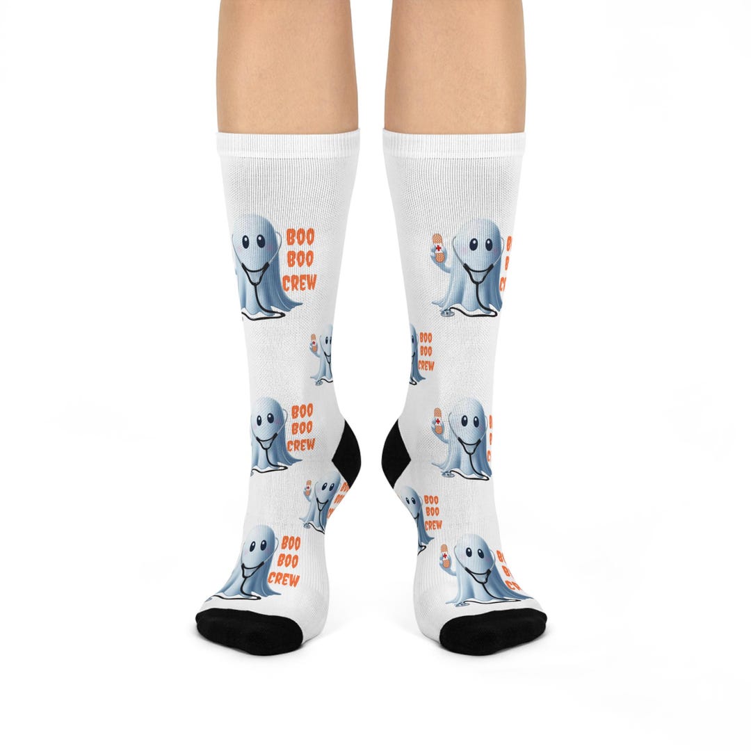 Ghost Socks, Ghost Nurse, Nurse Socks, Halloween Socks, Band Aid Ghost ...