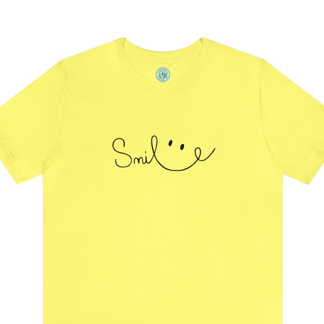 Smile T Shirt/ Smile Word T Shirt/ Smile Face T Shirt / Cute T Shirt - Etsy