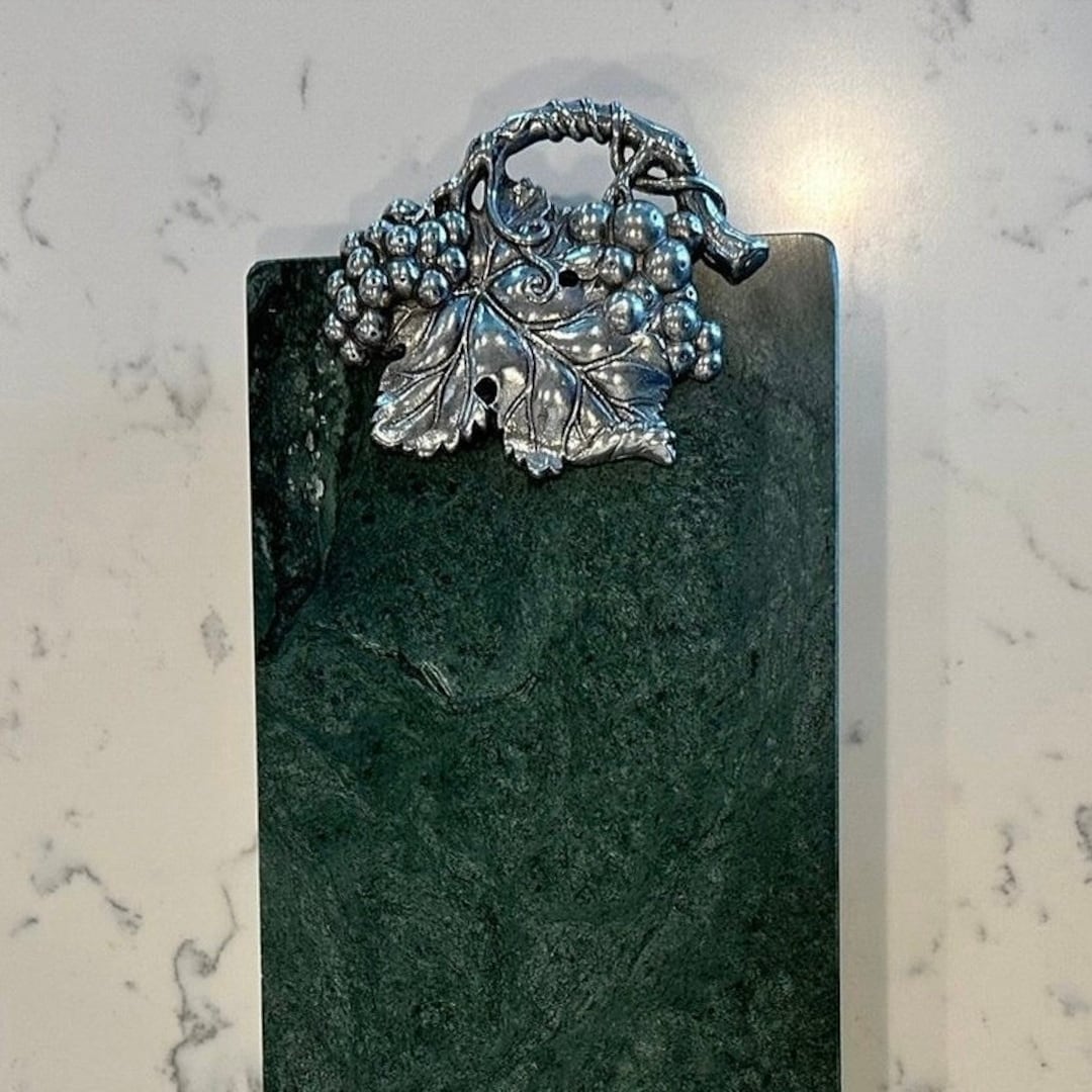 Vintage Arthur Court Green Marble Cheese Tray - Etsy