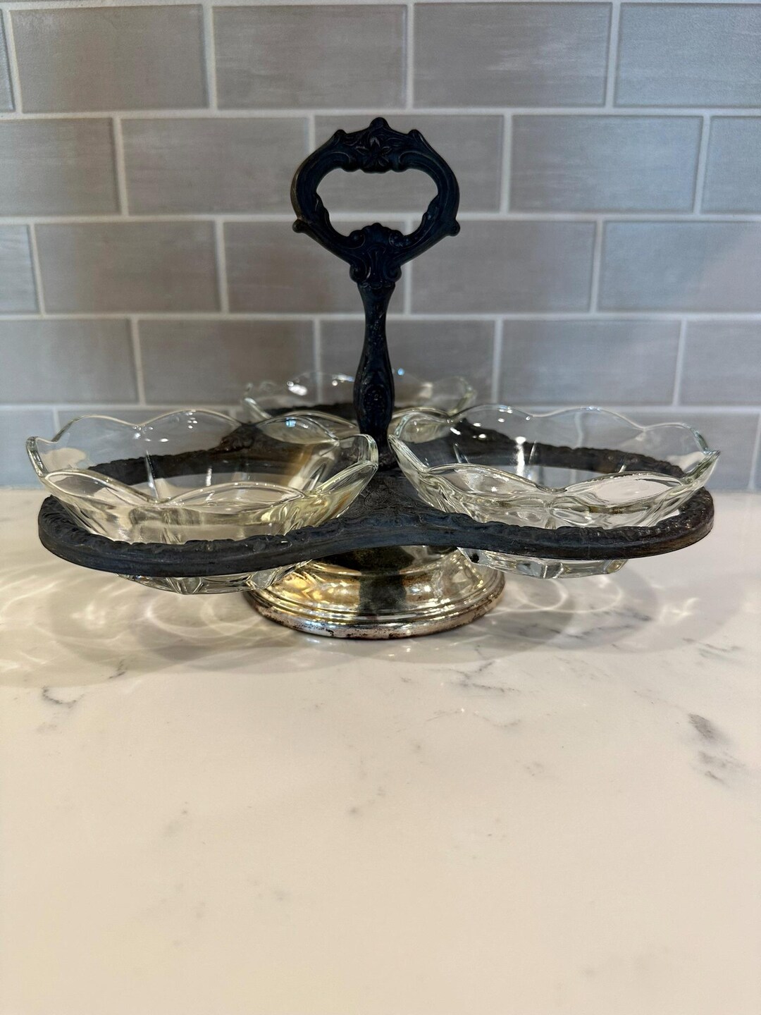 Vintage Sheridan Silverplated Condiment/candy/nuts/lazy Susan - Etsy