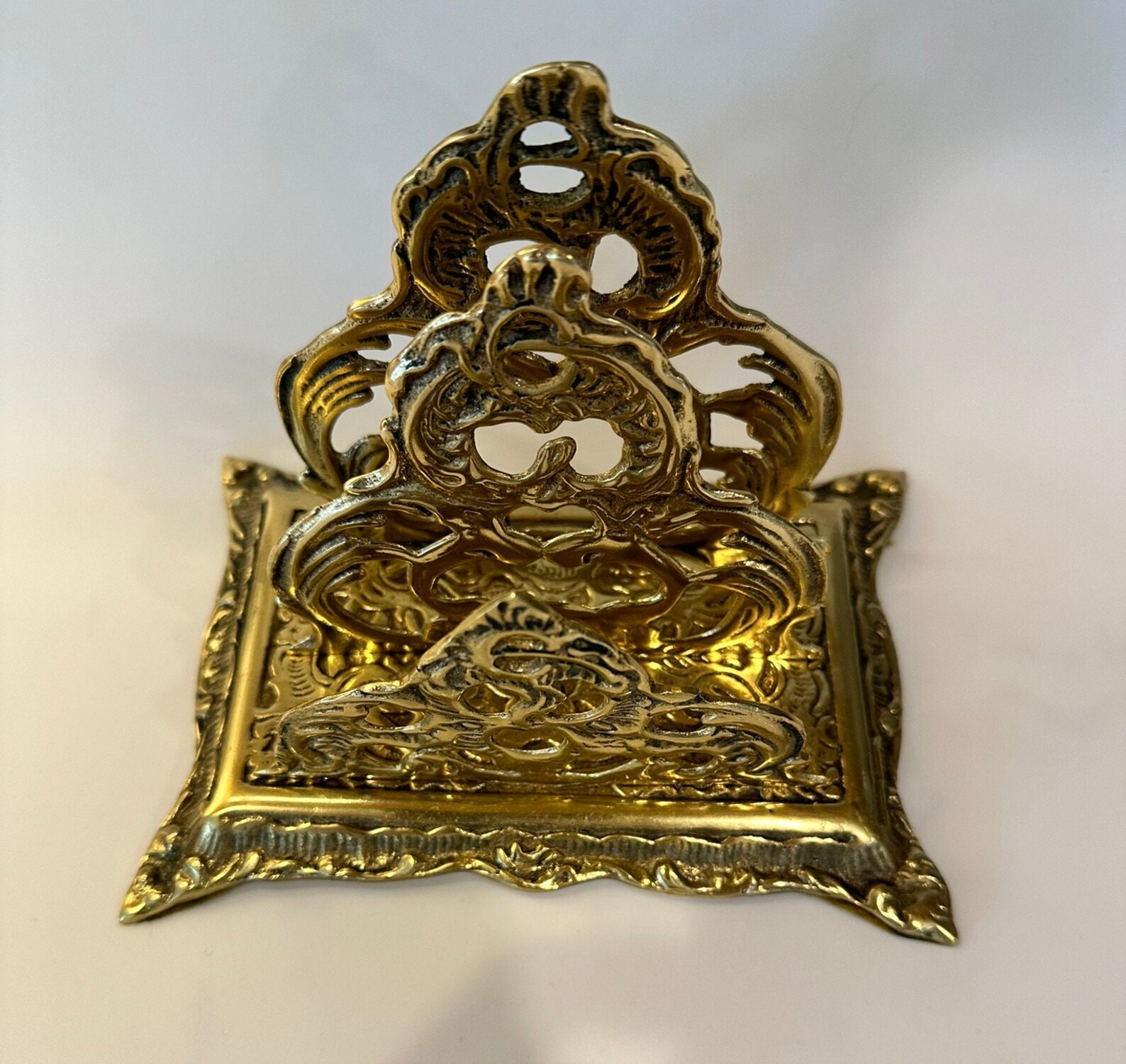Vintage Art Nouveau Ornate Brass Letter Holder - Etsy