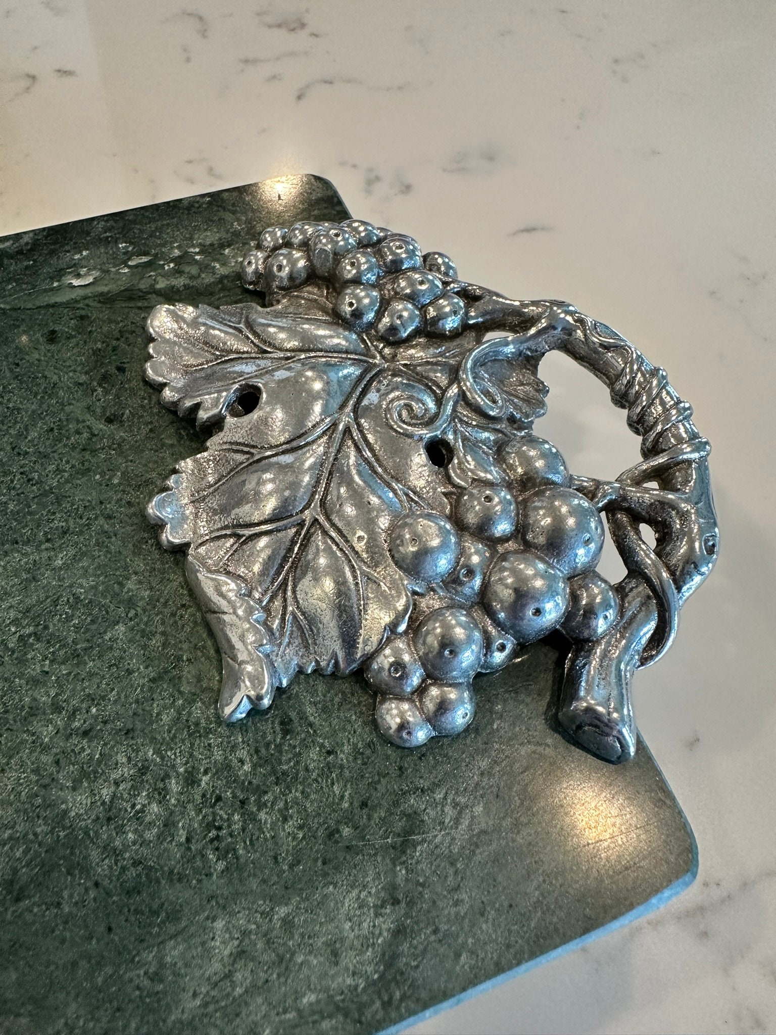 Vintage Arthur Court Green Marble Cheese Tray - Etsy