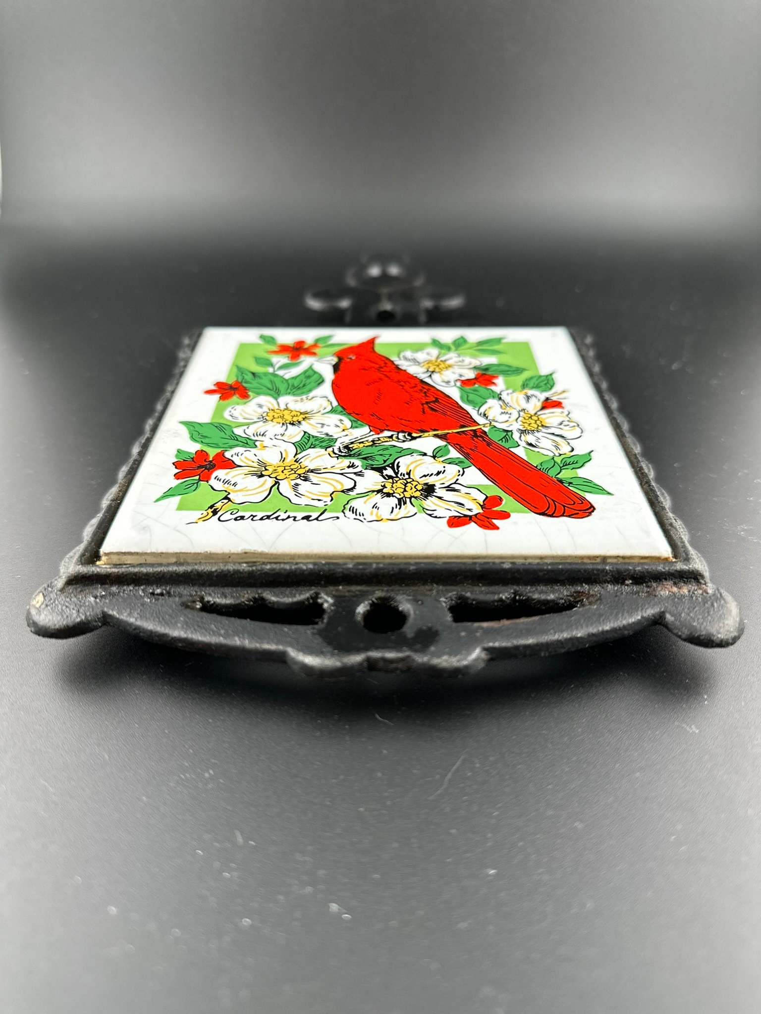 Vintage Seven Star Tile and Cast Iron Cardinal Trivet/wall Decor - Etsy