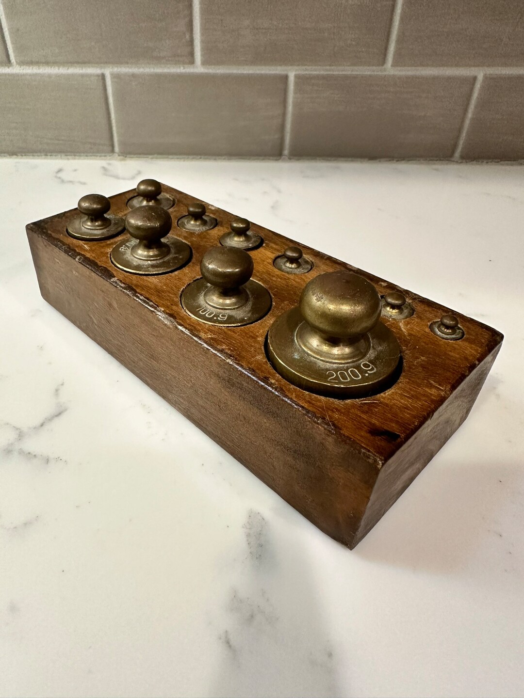 French Antique Brass Measuring Scale Weights - Etsy