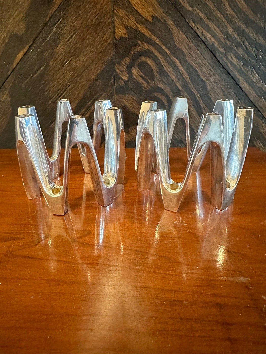 Dansk Nickel Plated Tiny Taper Crown Candle Holders set of 2 - Etsy