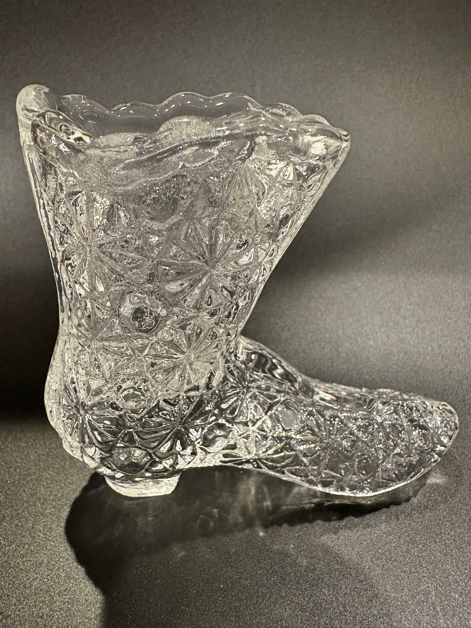 Fenton Glass Daisy and Dot Glass Boot - Etsy