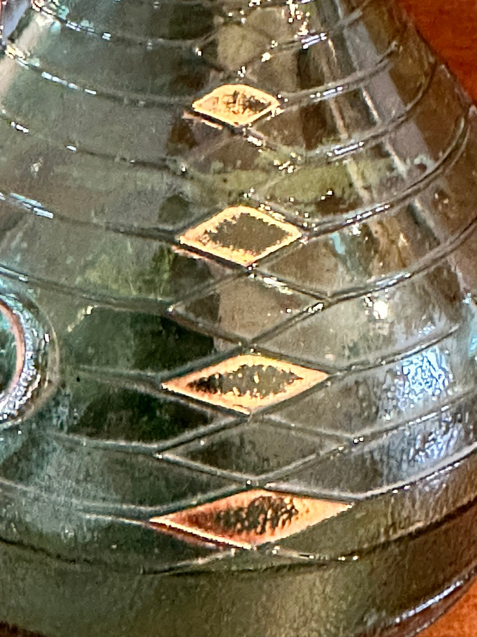 Vintage Mastercraft Pipes Green Glass Bottle With Gold Moon and Stars ...