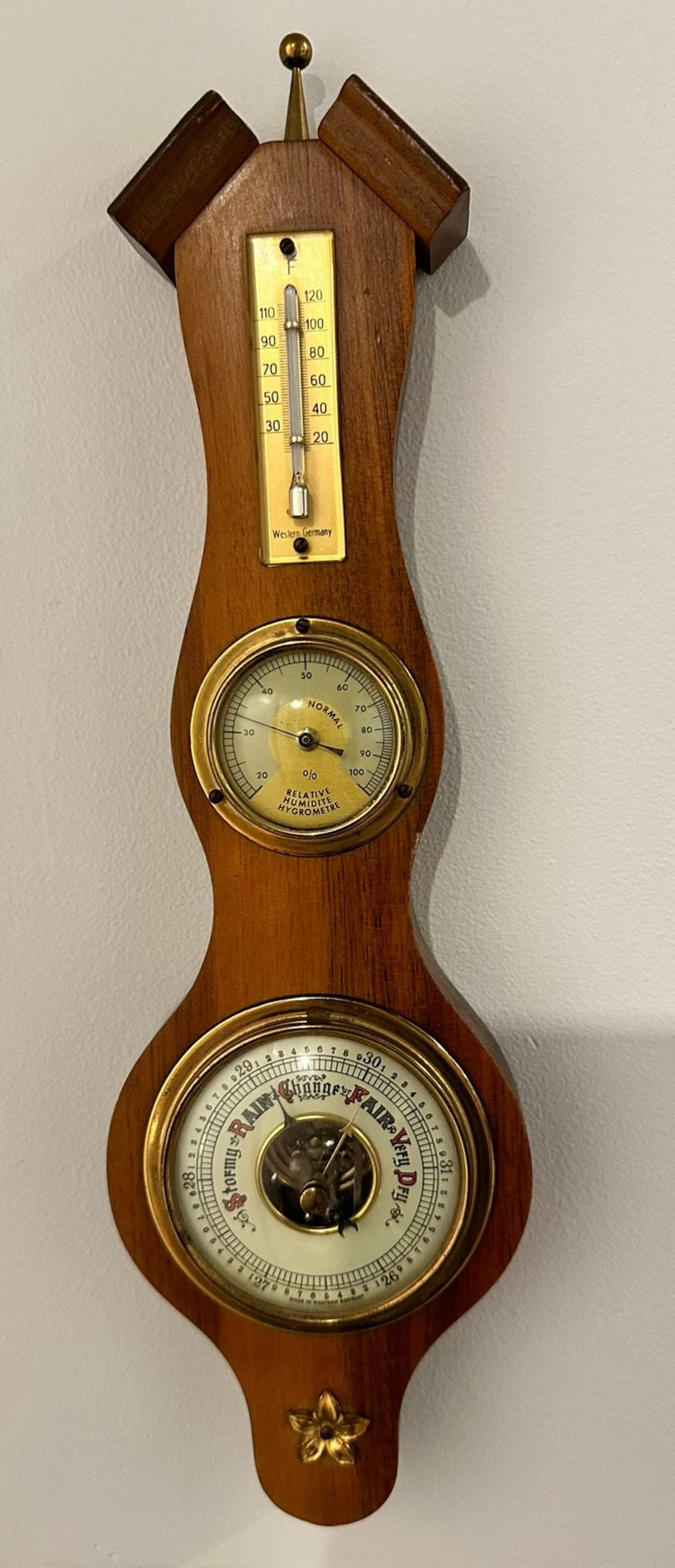 Vintage Atco Wood Weather Station - Etsy