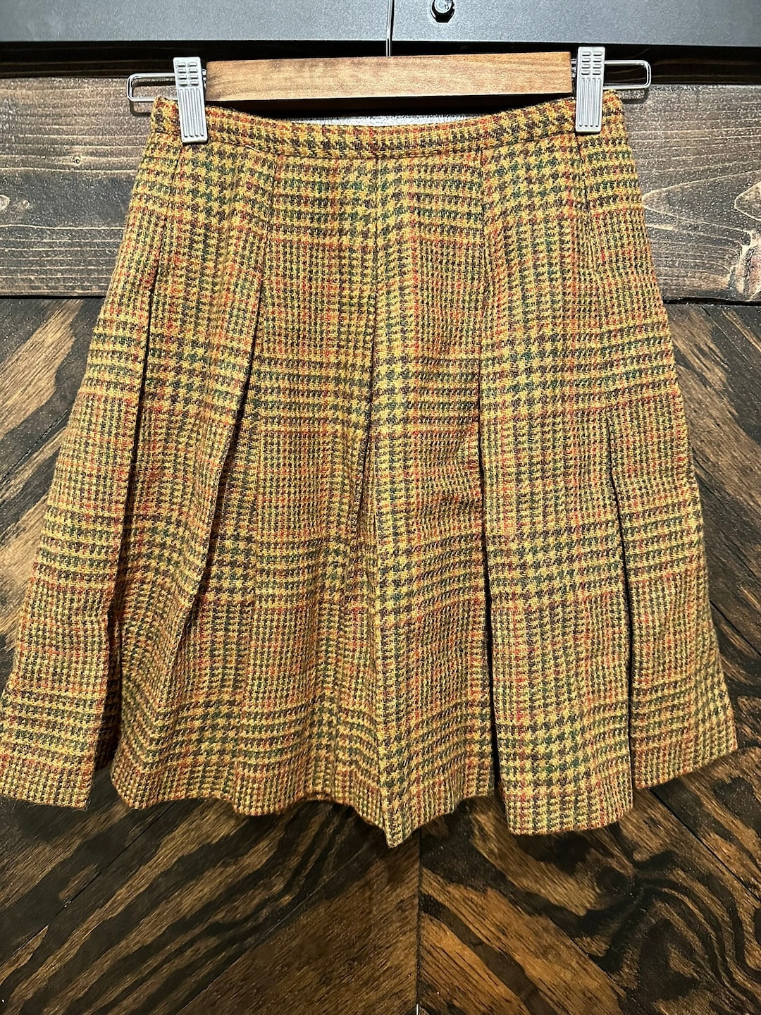 Vintage Sears Junior Bazaar Union Made Plaid Wool Skirt - Etsy