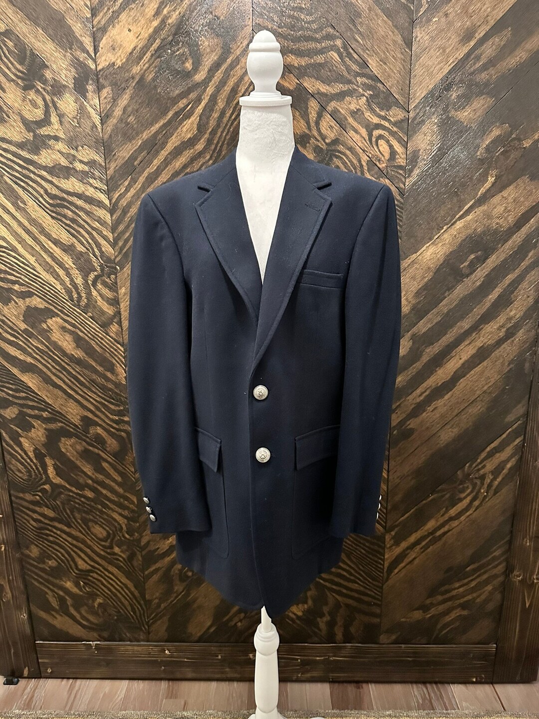 Vintage Botany 500 Navy Blue Wool Sport Coat - Etsy
