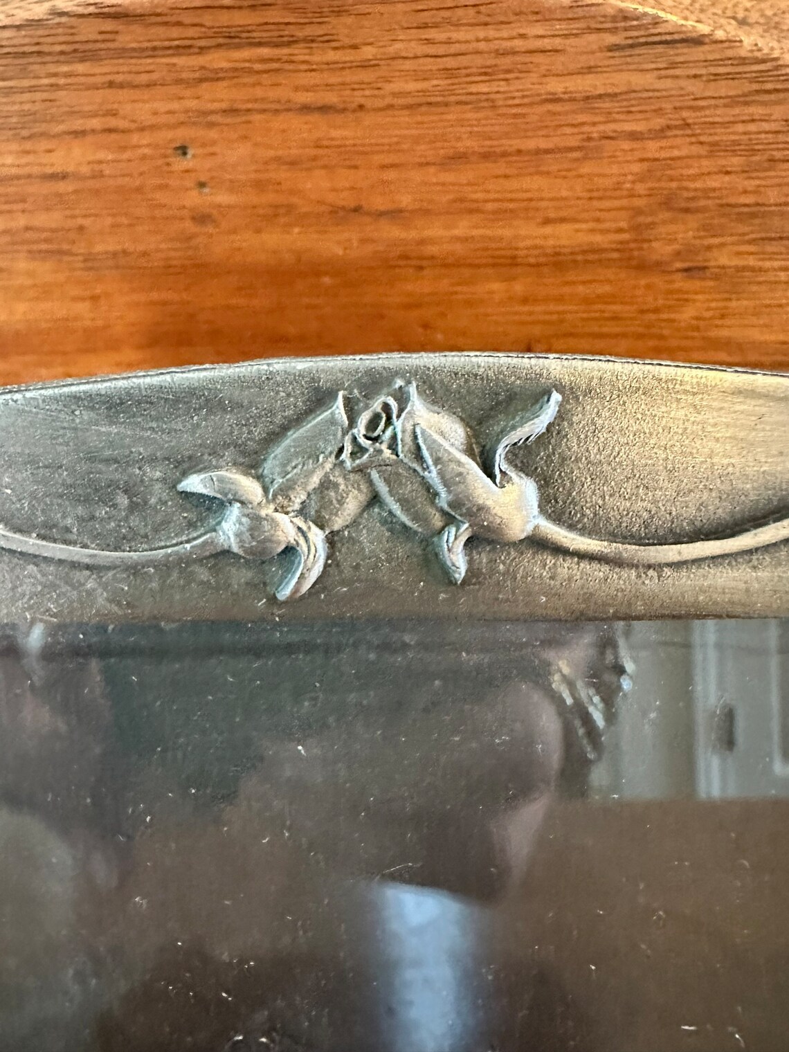 Vintage Climbing Rose Pewter Picture Frame - Etsy