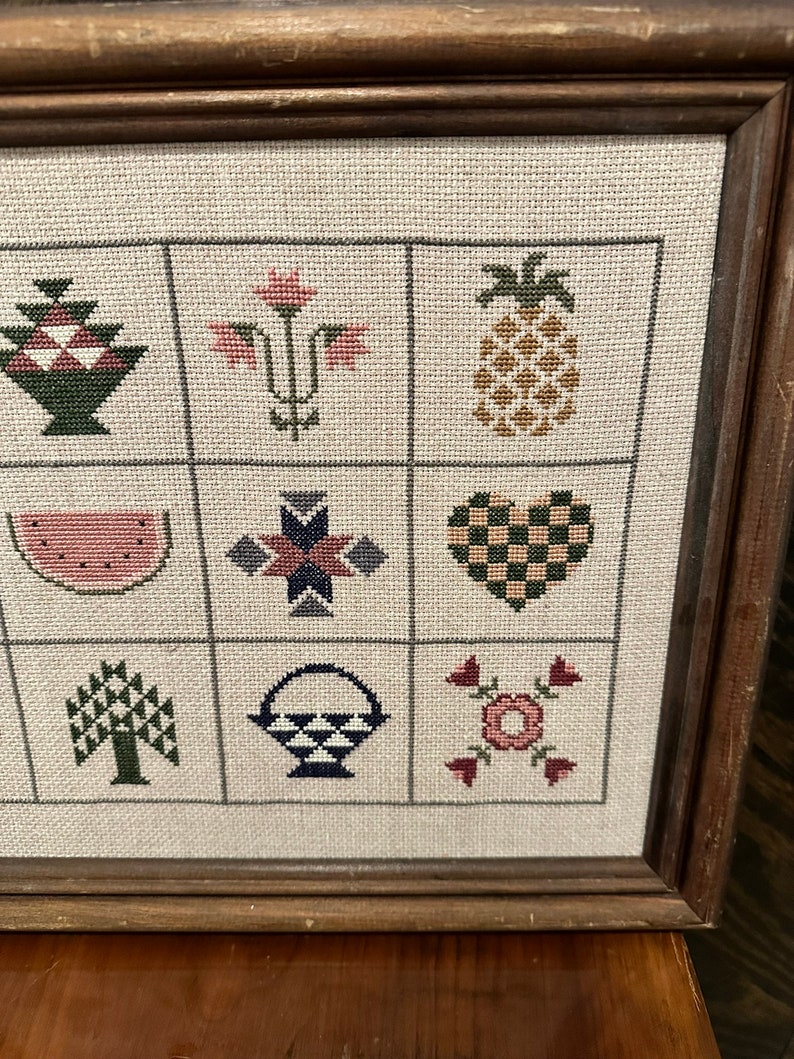 Cute Vintage Handmade Framed Cross Stich - Etsy