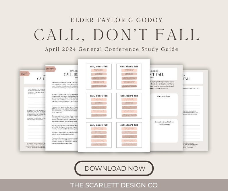 Call, Dont Fall Taylor G Godoy Relief Society Lesson Helps Conference ...