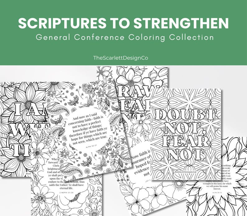 LDS General Conference Coloring Pages: Scripture Bundle (PDF Pattern ...