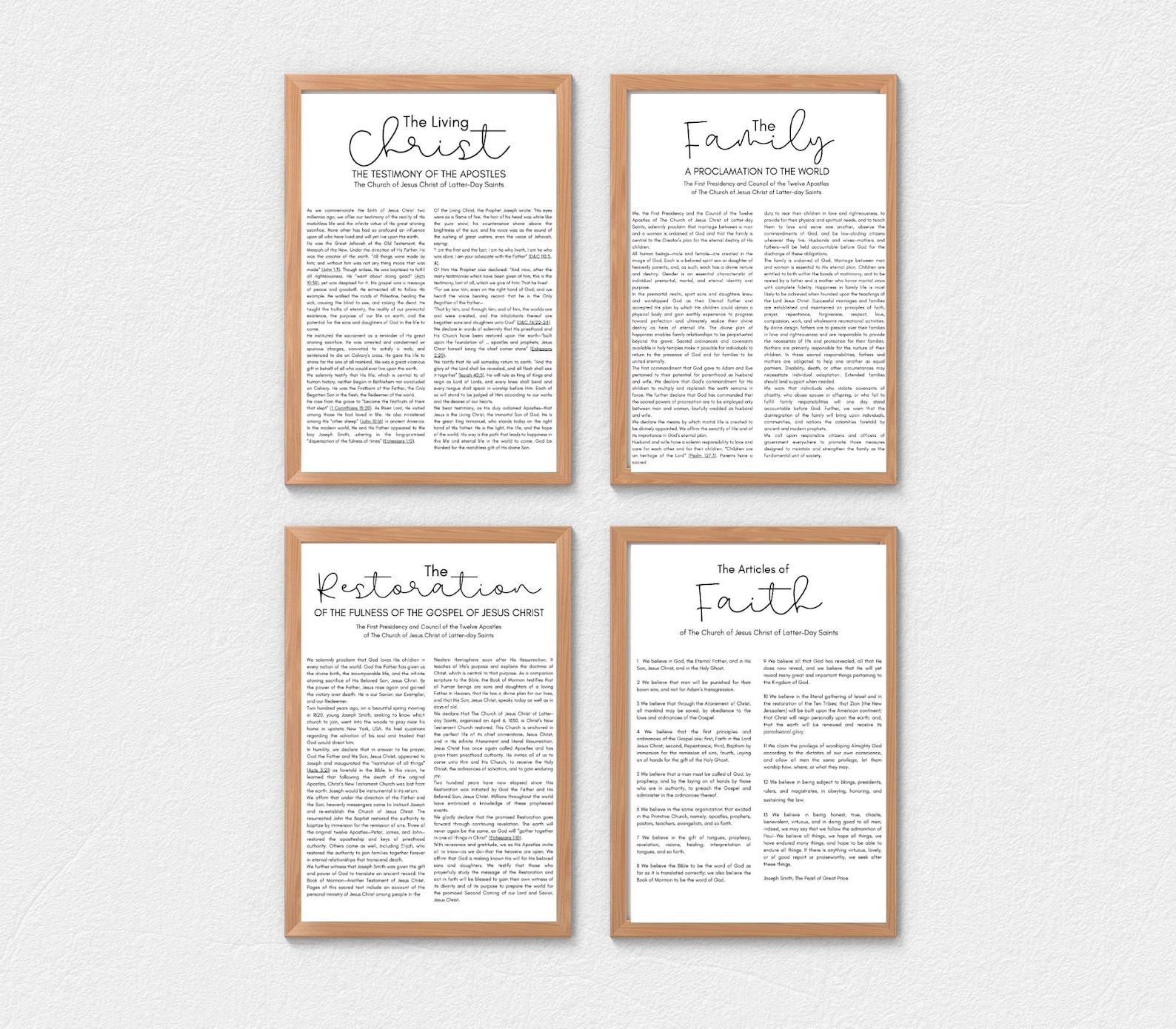 LDS Family Proclamation | the Living Christ | the Restoration ...