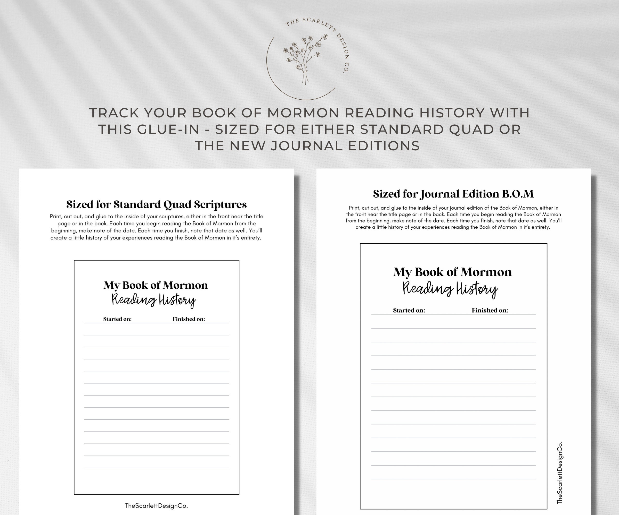 Book of Mormon Reading Charts | Printable Scripture Study Helps ...