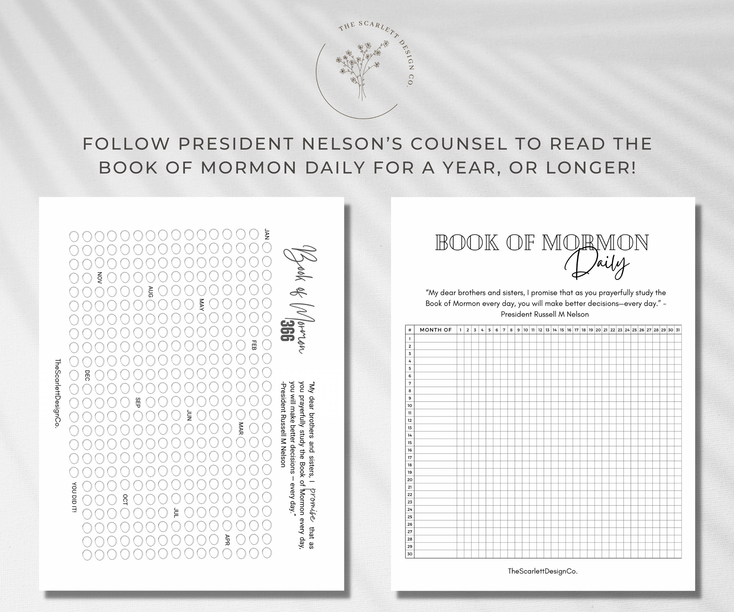Book of Mormon Reading Charts | Printable Scripture Study Helps ...