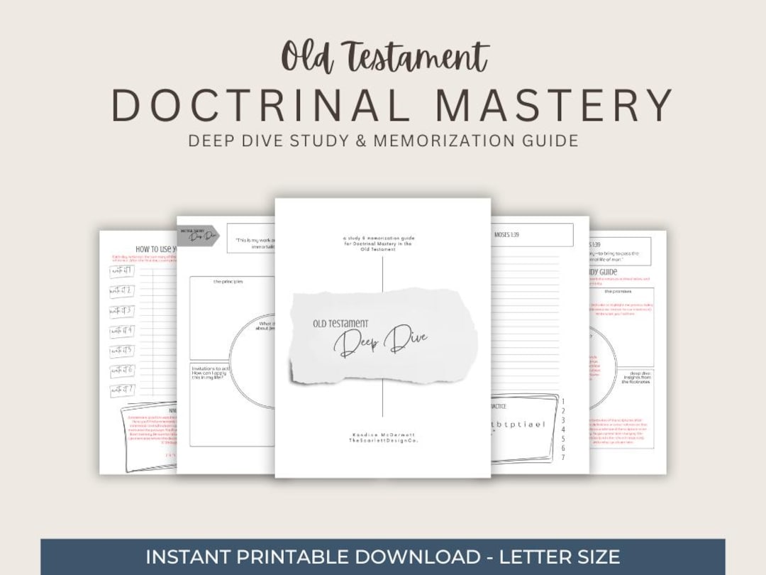 Old Testament Study + Memorization Guide | Deep Dive Printable | Gospel ...