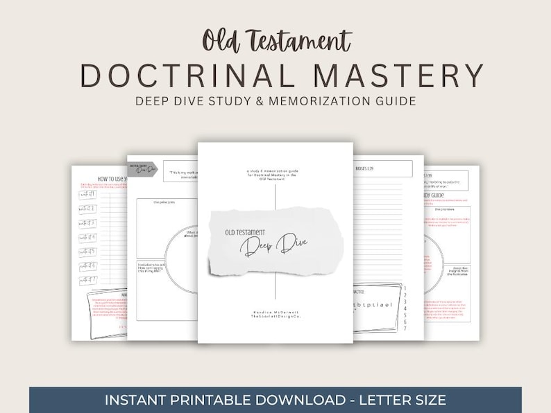 Old Testament Study + Memorization Guide | Deep Dive Printable | Gospel ...