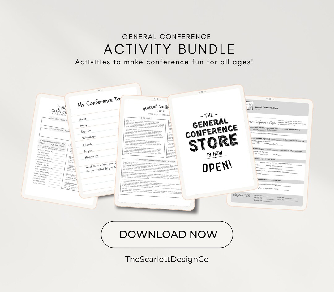 LDS General Conference Activity Bundle Fantasy Conference Game ...