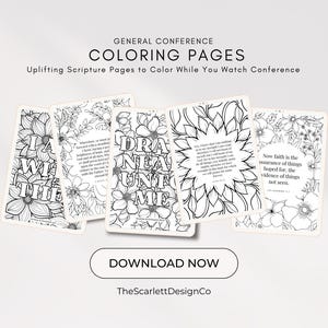LDS General Conference Coloring Pages: Scripture Bundle (PDF Pattern ...