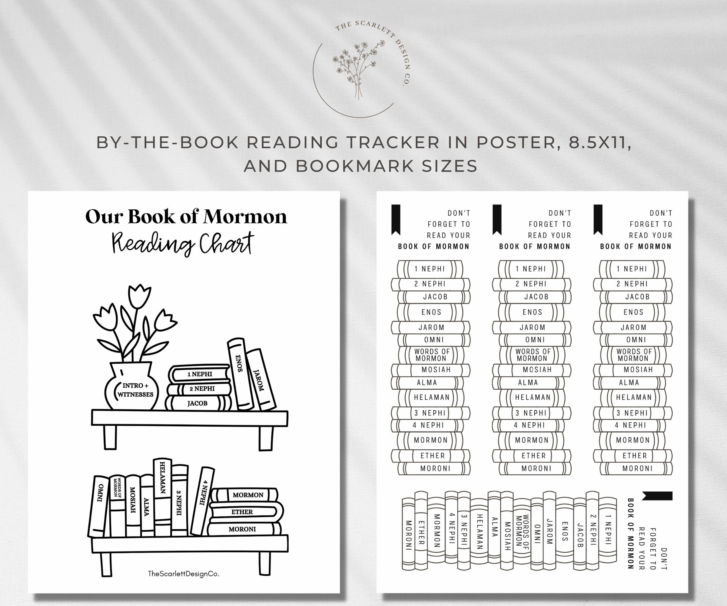 Book of Mormon Reading Charts | Printable Scripture Study Helps ...