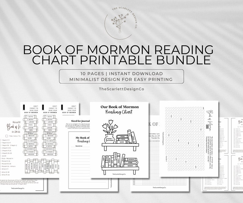 Book of Mormon Reading Charts | Printable Scripture Study Helps ...
