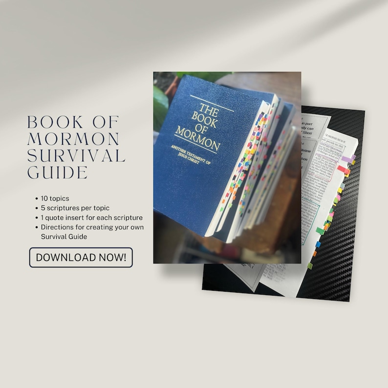 Book of Mormon Survival Guide | Scripture Marking | Digital Download Kit | Personal Use | Latter ...