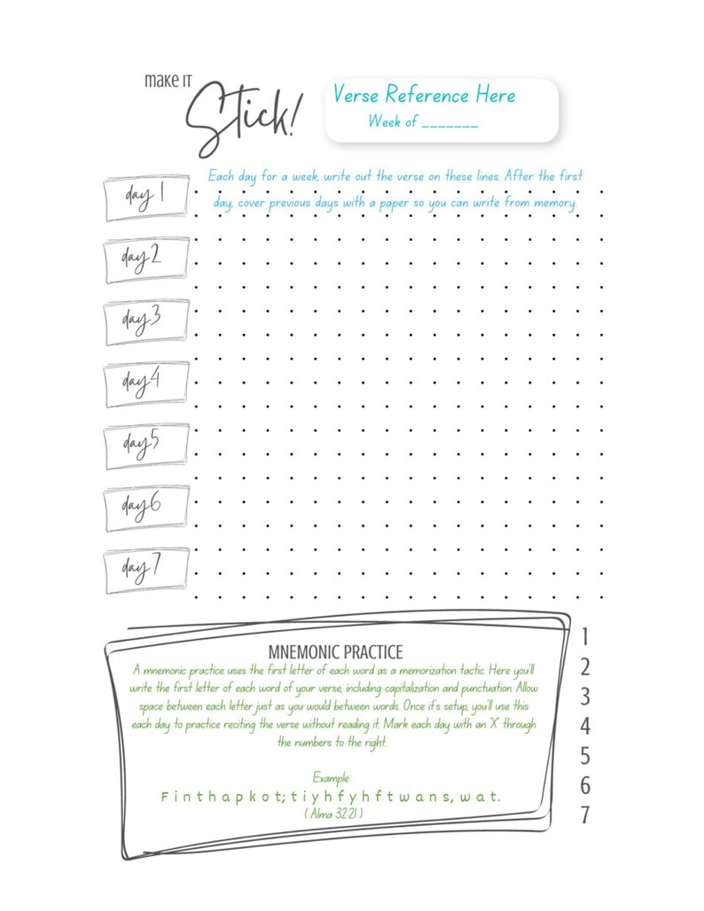 Scripture Verse Study & Memorize Printable | Deep Dive Scripture Verse ...