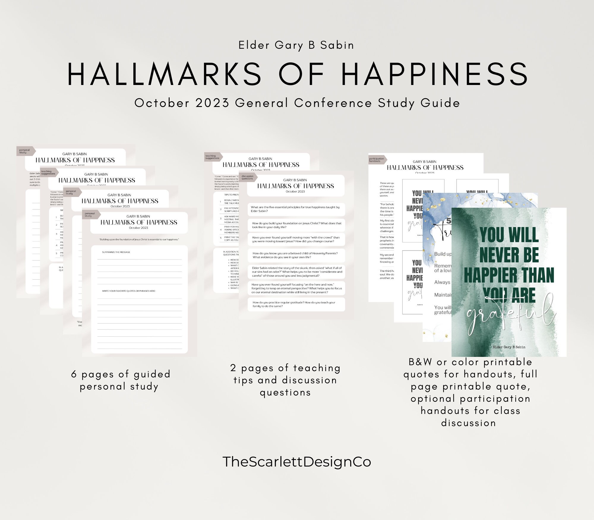 Hallmarks of Happiness Gary B Sabin October 2023 General Conference ...