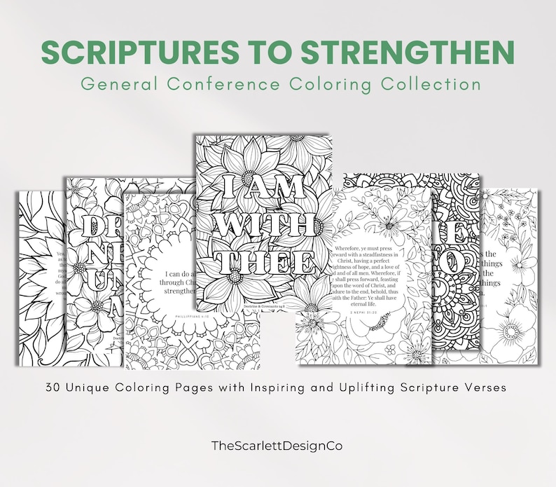 LDS General Conference Coloring Pages: Scripture Bundle (PDF Pattern ...