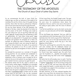 LDS Family Proclamation | the Living Christ | the Restoration ...