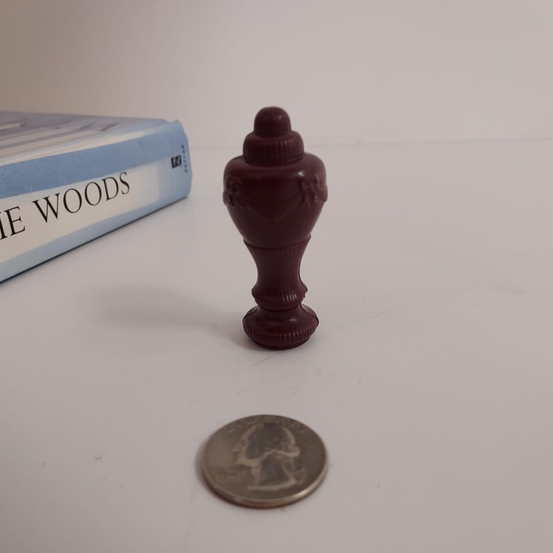 Vintage Plastic Finial From the 50's- Cranberry Finish - Etsy