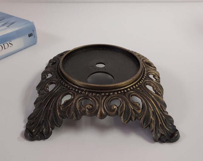 Vintage Zinc Die Cast Base - Antique Brass Finish - Etsy