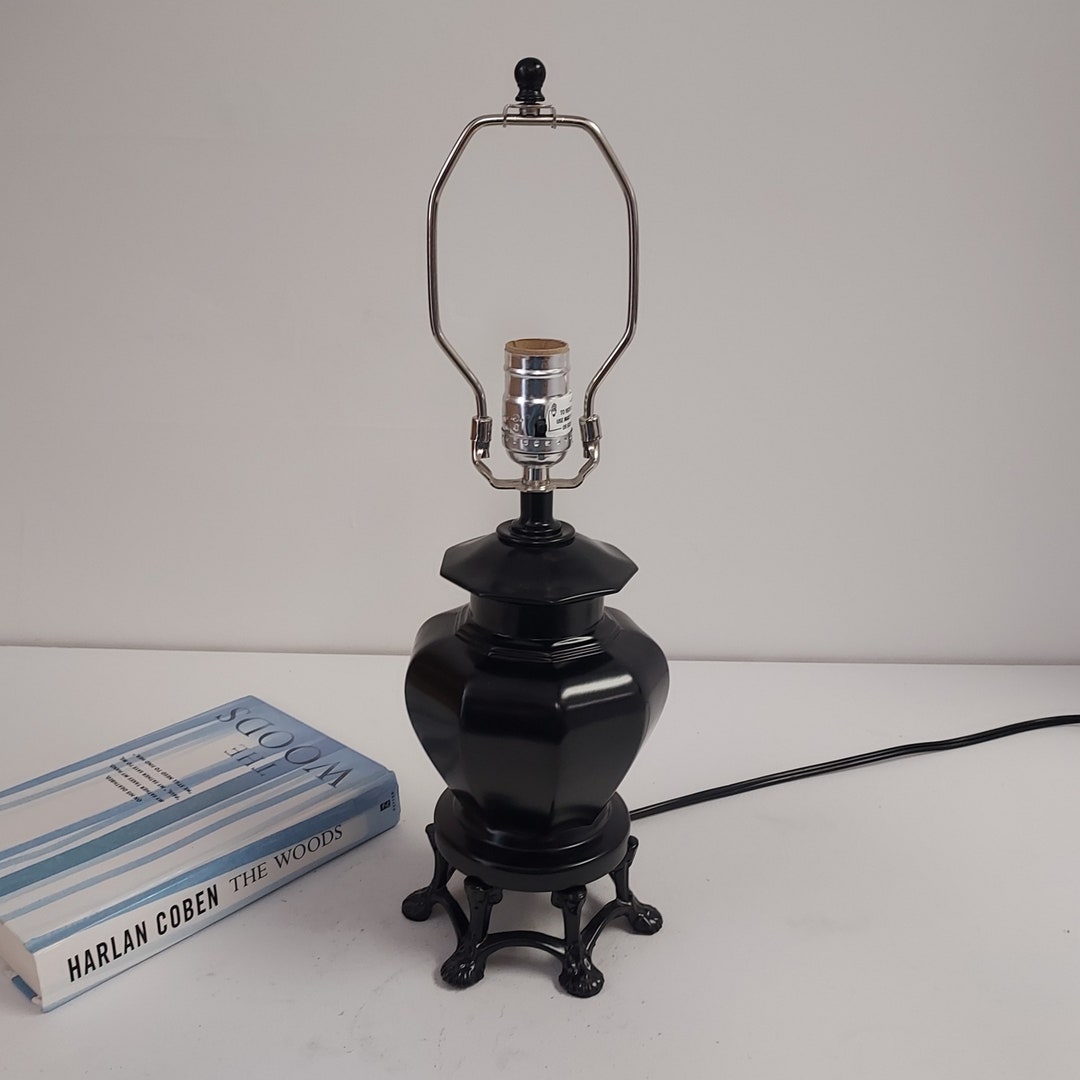 Vintage Heavy Die Cast Table Lamp - Refurbished - Etsy