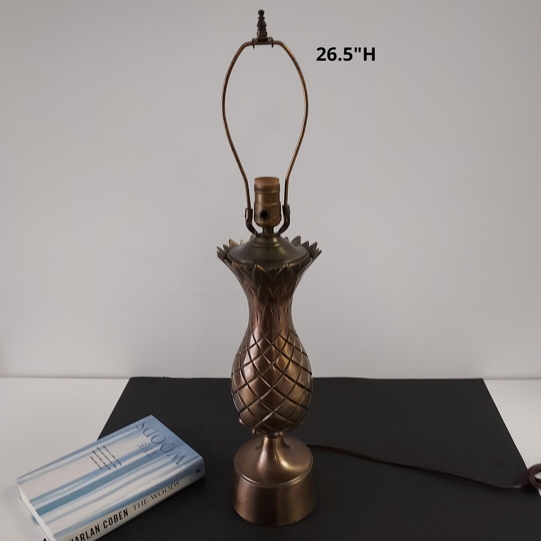 60's Pineapple Die Cast Lamp, Antique Brass Finish - New Wiring - Etsy