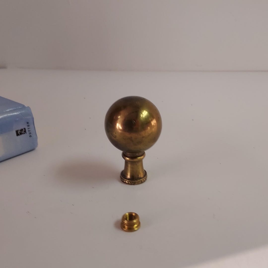 Solid Brass Large Ball Finial Antique Brass Finish - Etsy