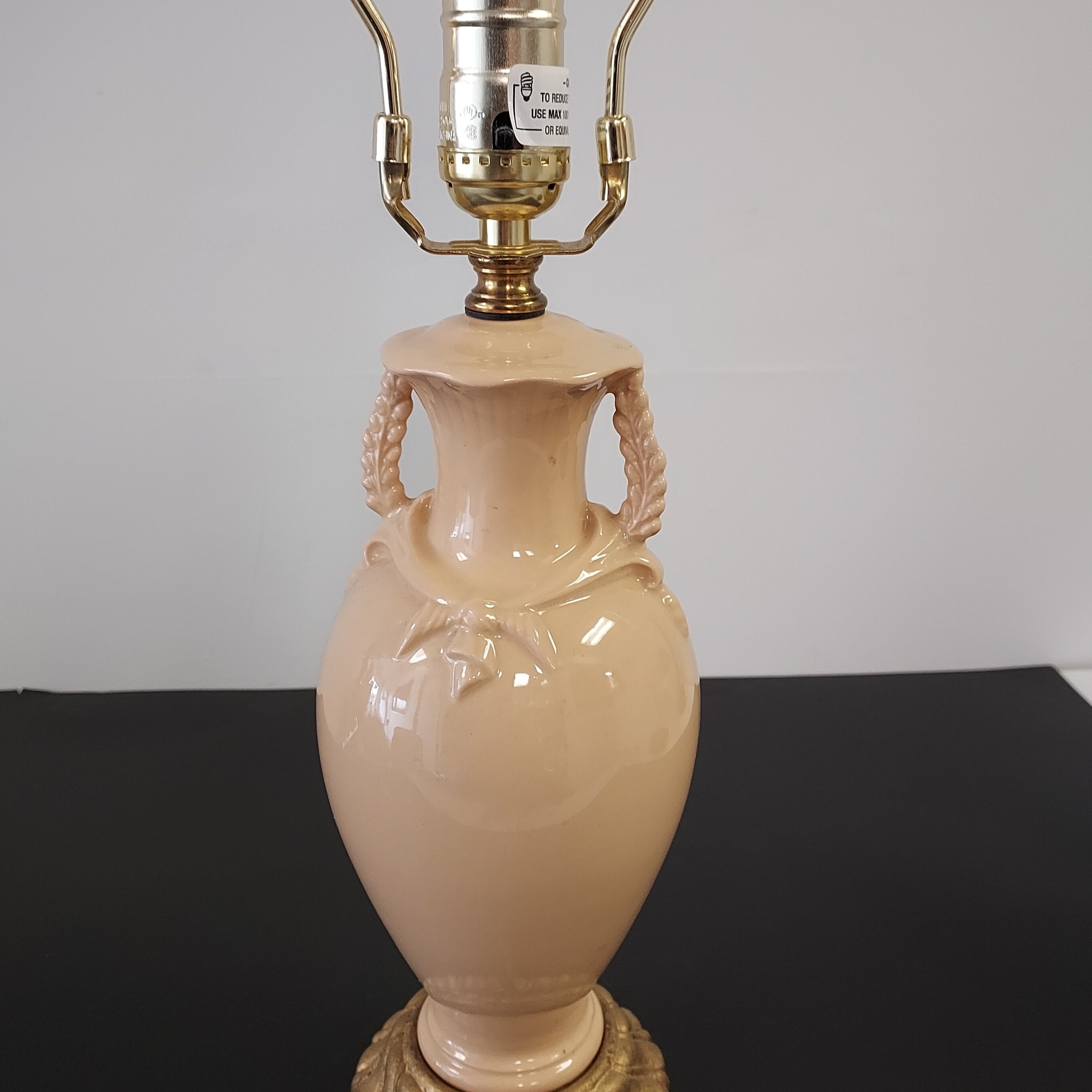 Vintage Boudoir Lamp Dusty Peach Ceramic Bedside Lamp - Etsy