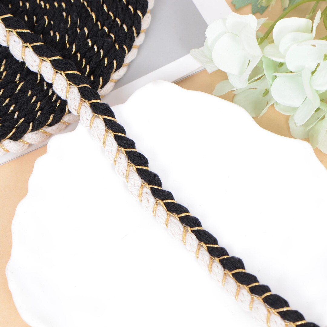 11 Yards 0.6 Inch Sewing Braid Trim, Twisted Cotton Cord Trim, Handmade ...