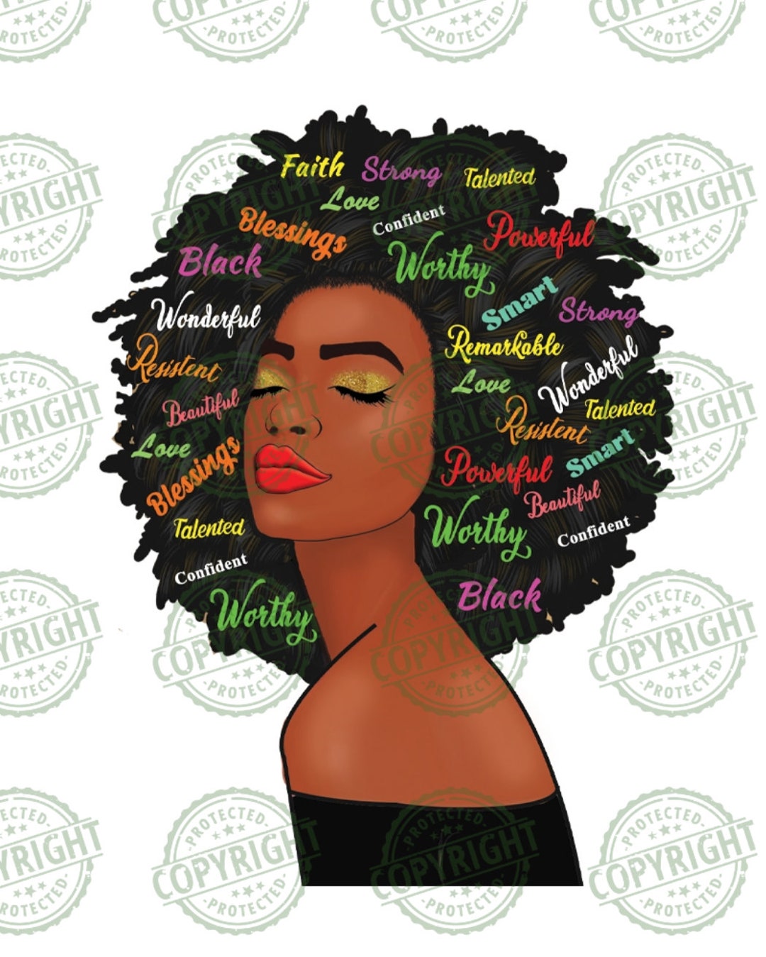 Black Queen Black Woman Digital Art Digital Download Etsy