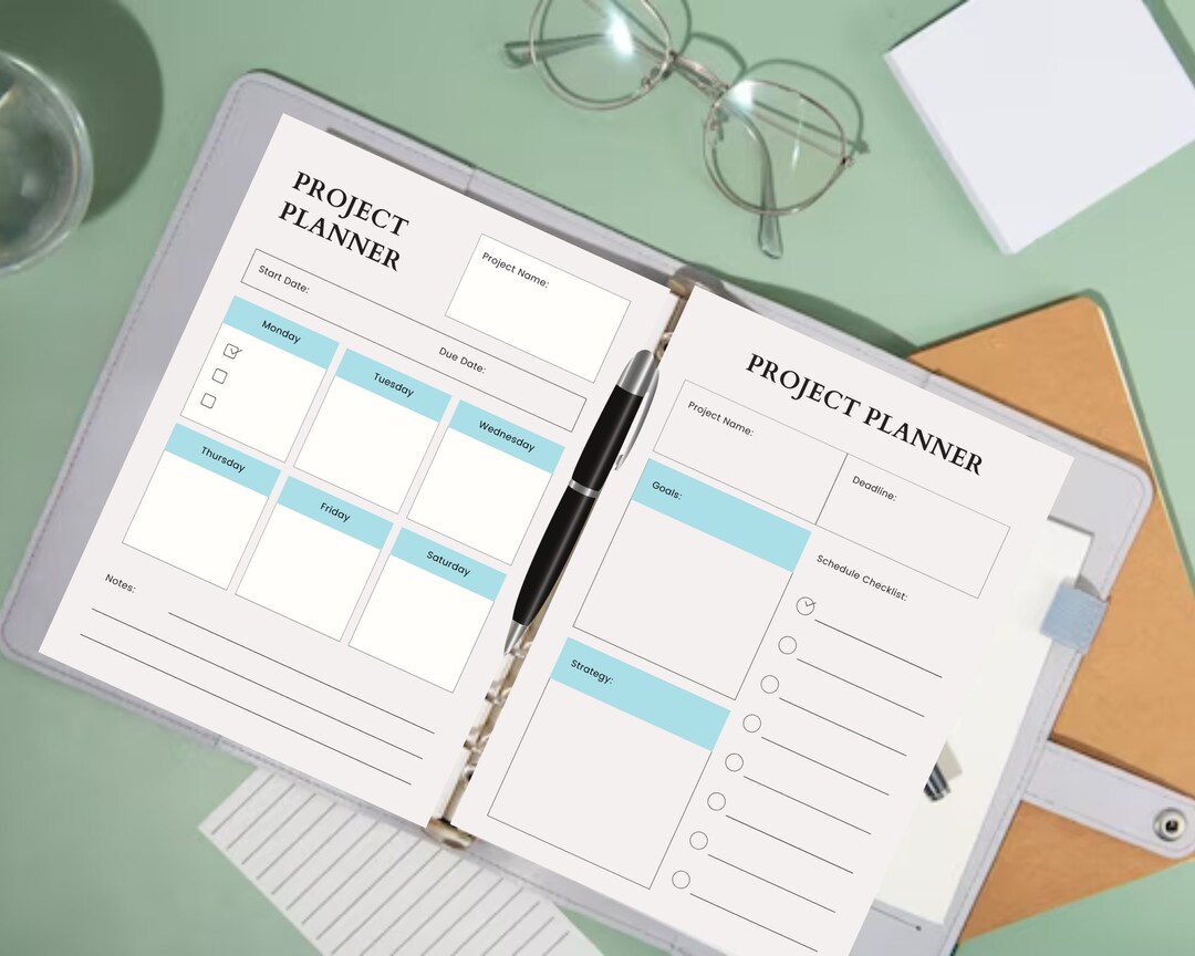 Project Planner Printable, Task Planner, Project Management, Business ...